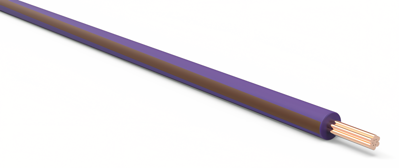 20 Gauge Purple w/ Brown Stripe Automotive TXL Wire Per Ft – LSwiring